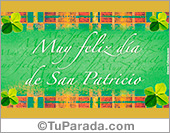Tarjetas de San Patricio, postales para San Patricio, tarjetas animadas