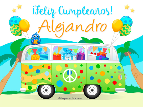 Nombre Alejandro, tarjetas de Alejandro