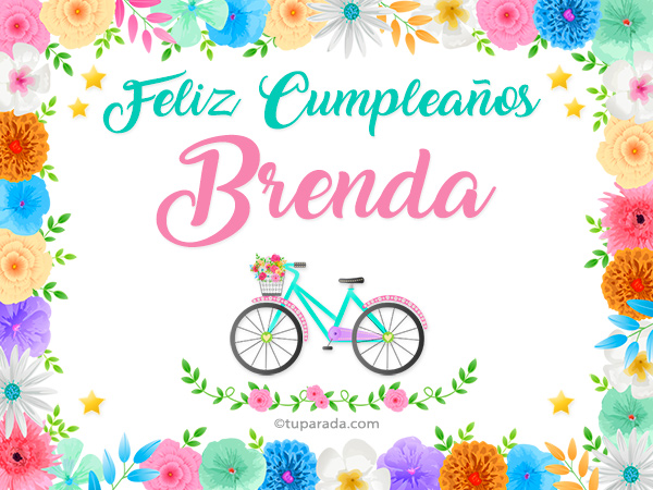 Nombre Brenda, tarjetas de Brenda
