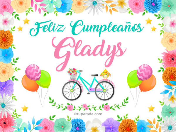 Nombre Gladys, tarjetas de Gladys