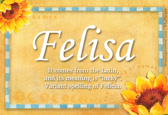 Felisa Name Meaning - Felisa name Origin, Name Felisa, Meaning of the ...