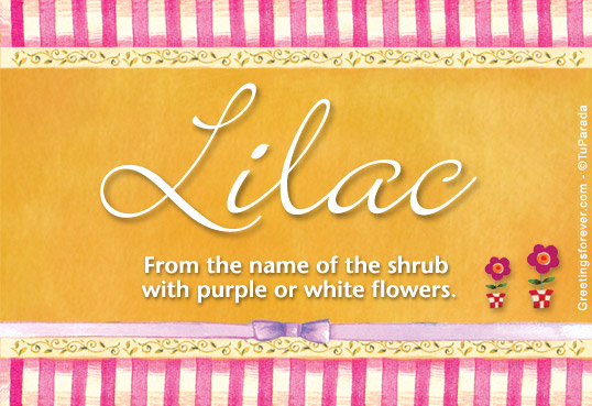Lilac Name Meaning - Lilac name Origin, Name Lilac, Meaning of the name ...
