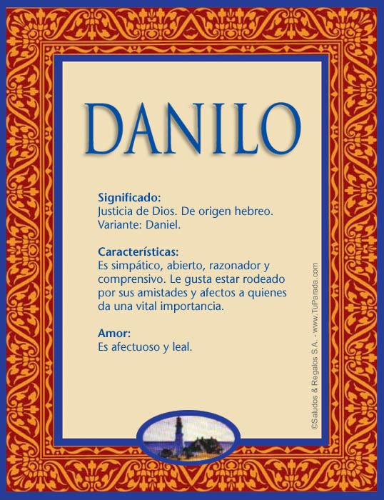 Danilo, significado del nombre Danilo, nombres