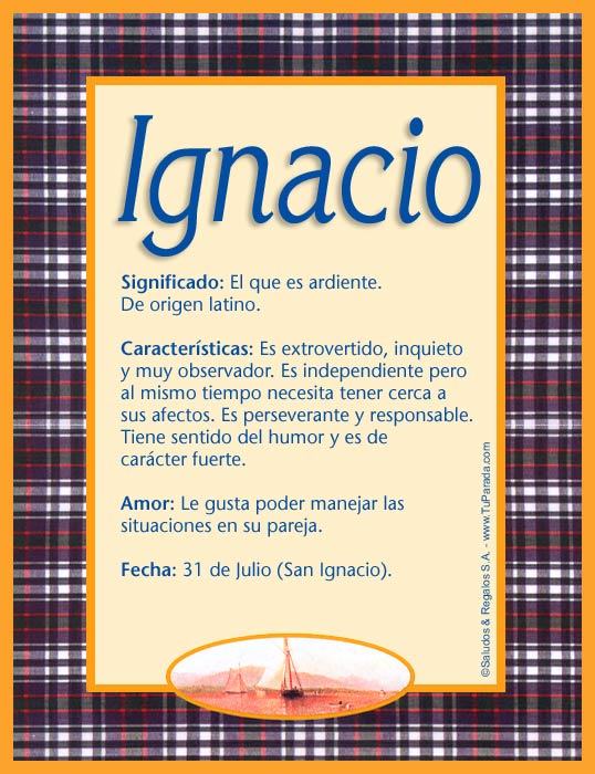Ignacio - I, tarjetas