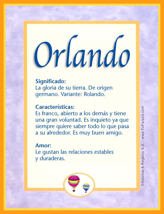 Orlando - O, tarjetas
