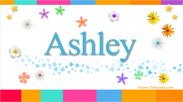 Ashley, tarjetas de Nombres populares de mujer