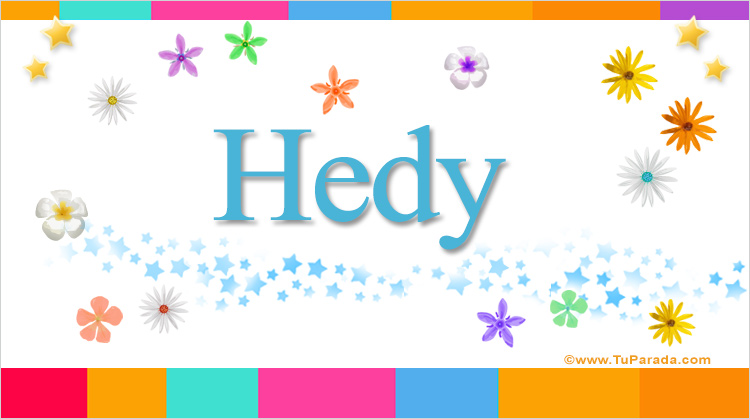 Hedy, tarjetas de Nombres populares de mujer