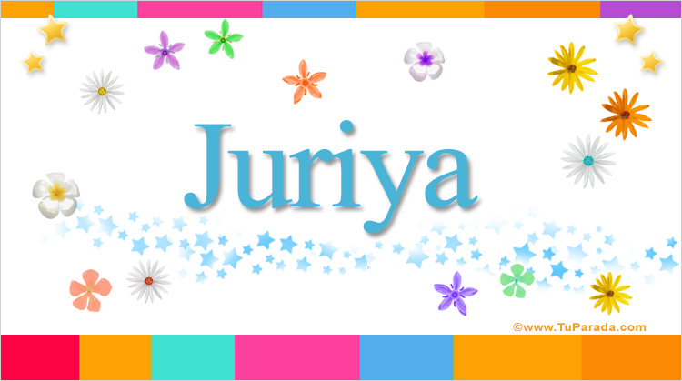 Juriya, tarjetas de Nombres populares de mujer