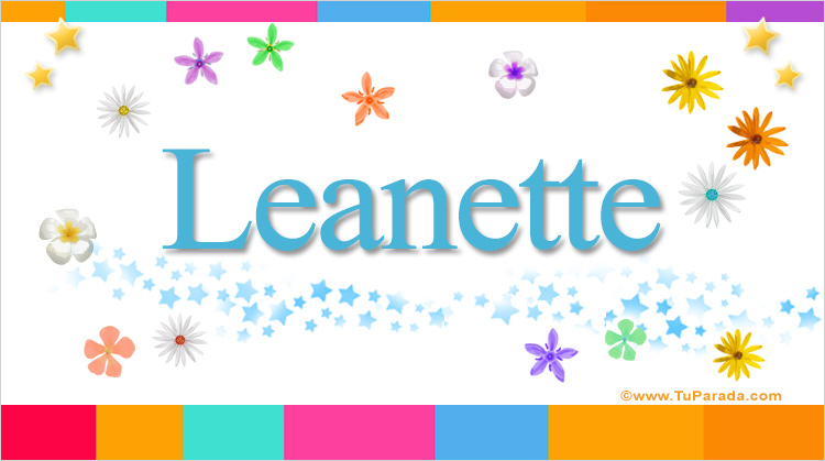 Leanette, tarjetas de Nombres populares de mujer