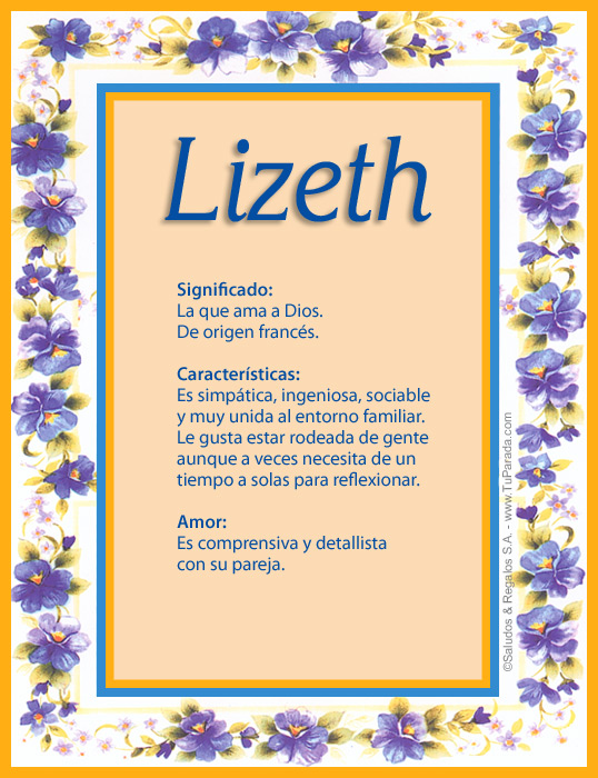 Lizeth - L, tarjetas